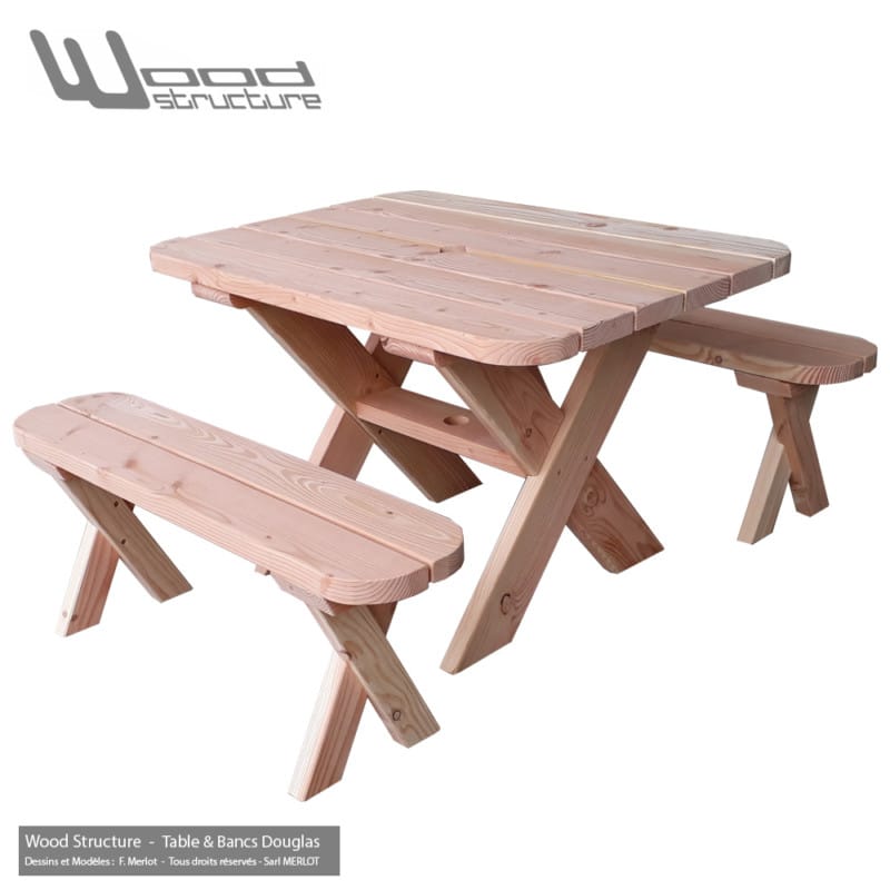 Table avec bancs - Wood Structure