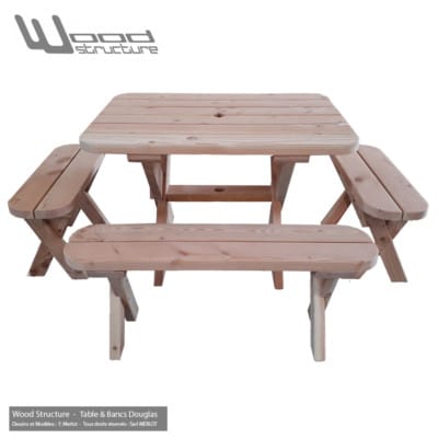 Table avec bancs - Wood Structure
