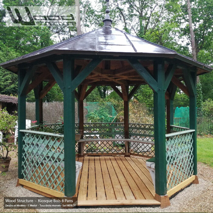 Kiosque Bois 8 Pans - Wood Structure Charpente bois