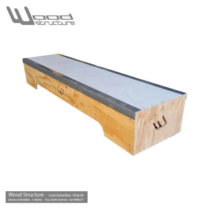 Curb Grind Box - Wood Structure Skatepark