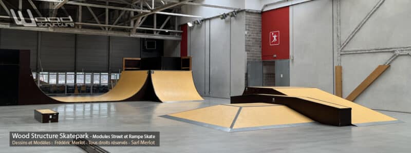 Skatepark de Tourcoing (59) - Wood Structure