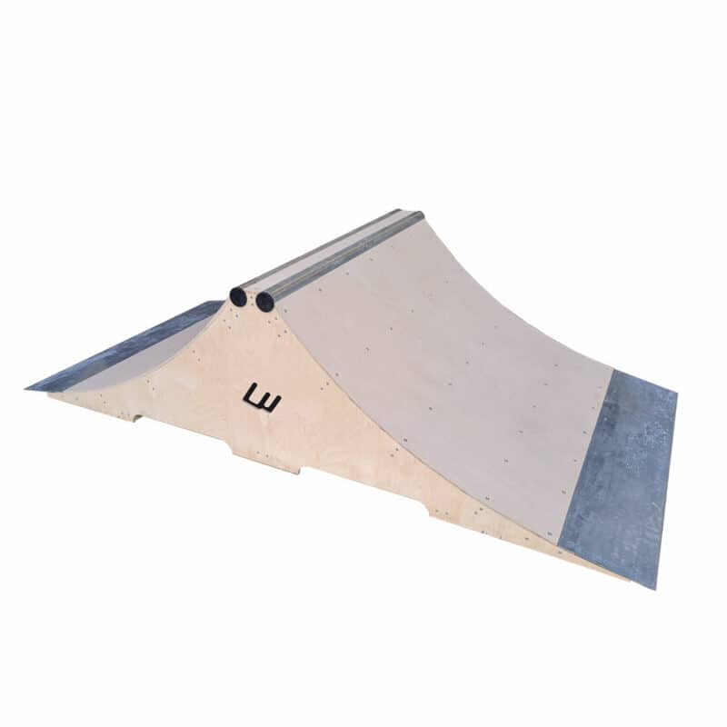 Quarter Pipe Spine Rampe H60L120 - Wood Structure Skatepark