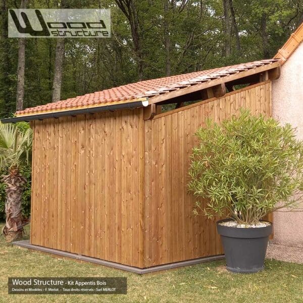 Appentis 1 Pan M - Kit Charpente Bois - Wood Structure