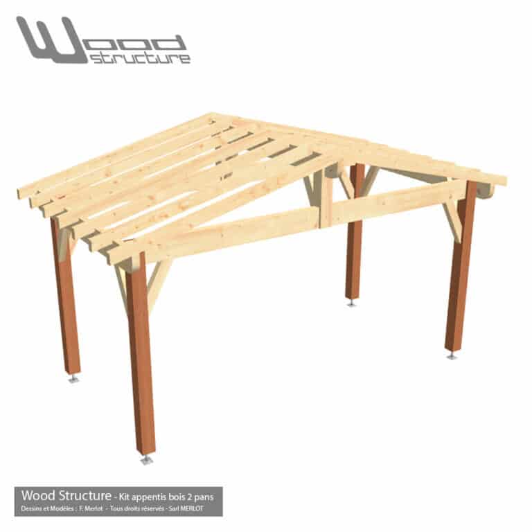 Appentis 1 Pan M - Kit Charpente Bois - Wood Structure