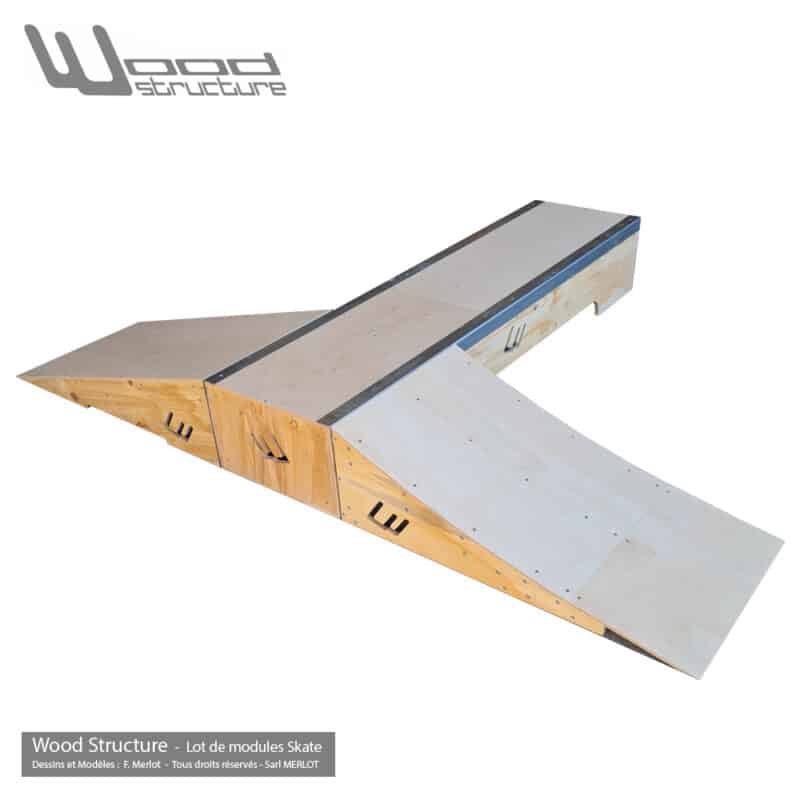 Module de Skate - Prêt à monter - Wood Structure Skatepark