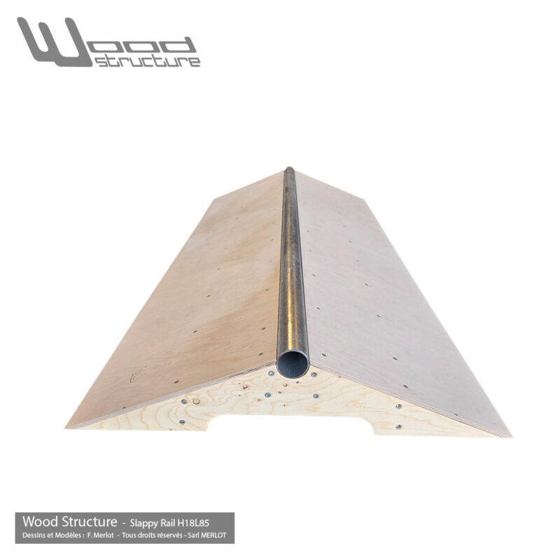Slappy Rail H18L85 - Wood Structure Skatepark